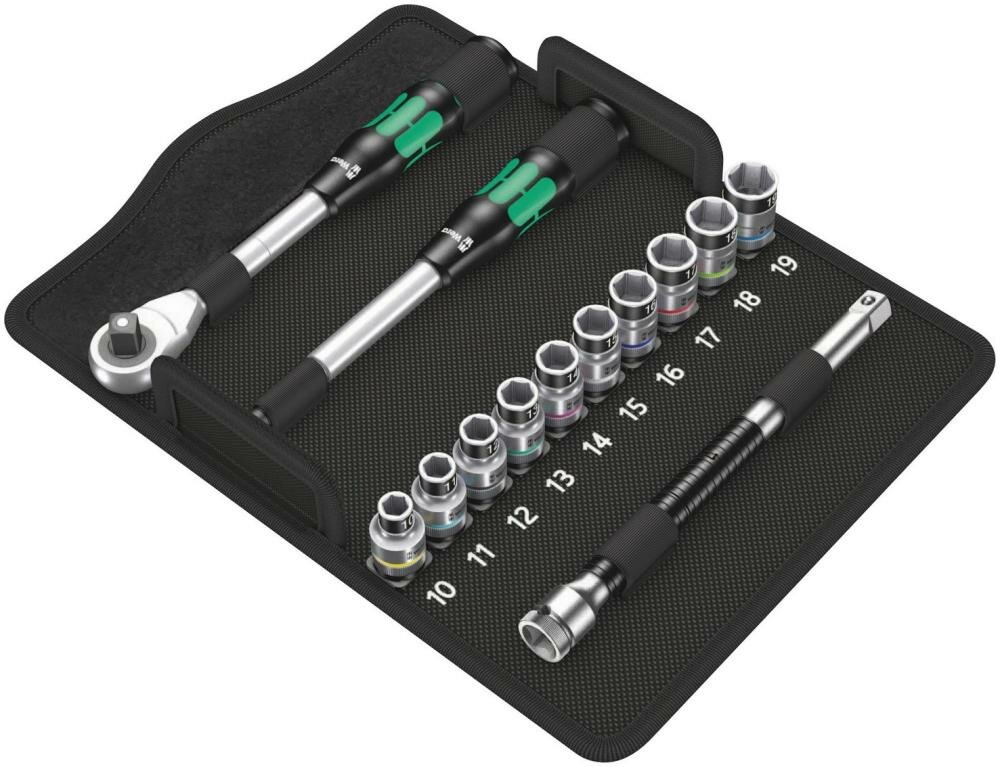 Набор с трещоткой WERA 8006 SC 1 Zyklop Hybrid, 1/2", 13 пр.