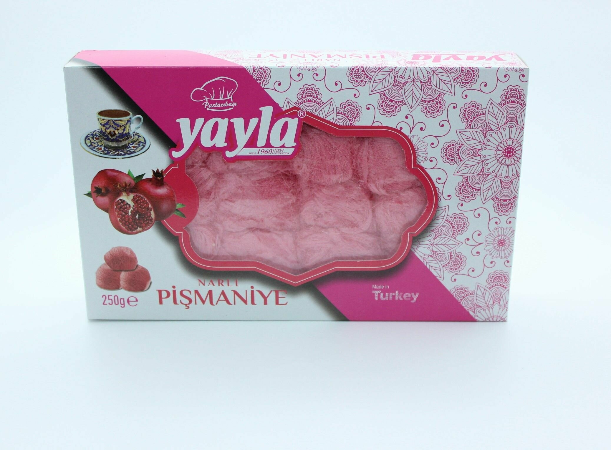 Yayla Турецкое Пишмание (воздушная халва) Нитевидное со вкусом Граната 250 г.