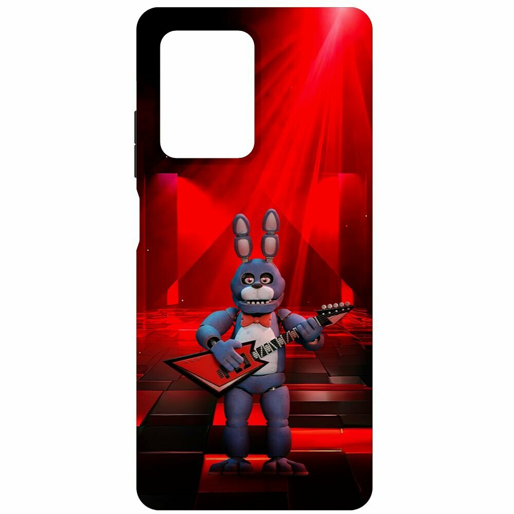 Чехол-накладка Krutoff Soft Case фнаф (FNAF) - Бонни с гитарой для Xiaomi Redmi Note 12 Pro 5G черный