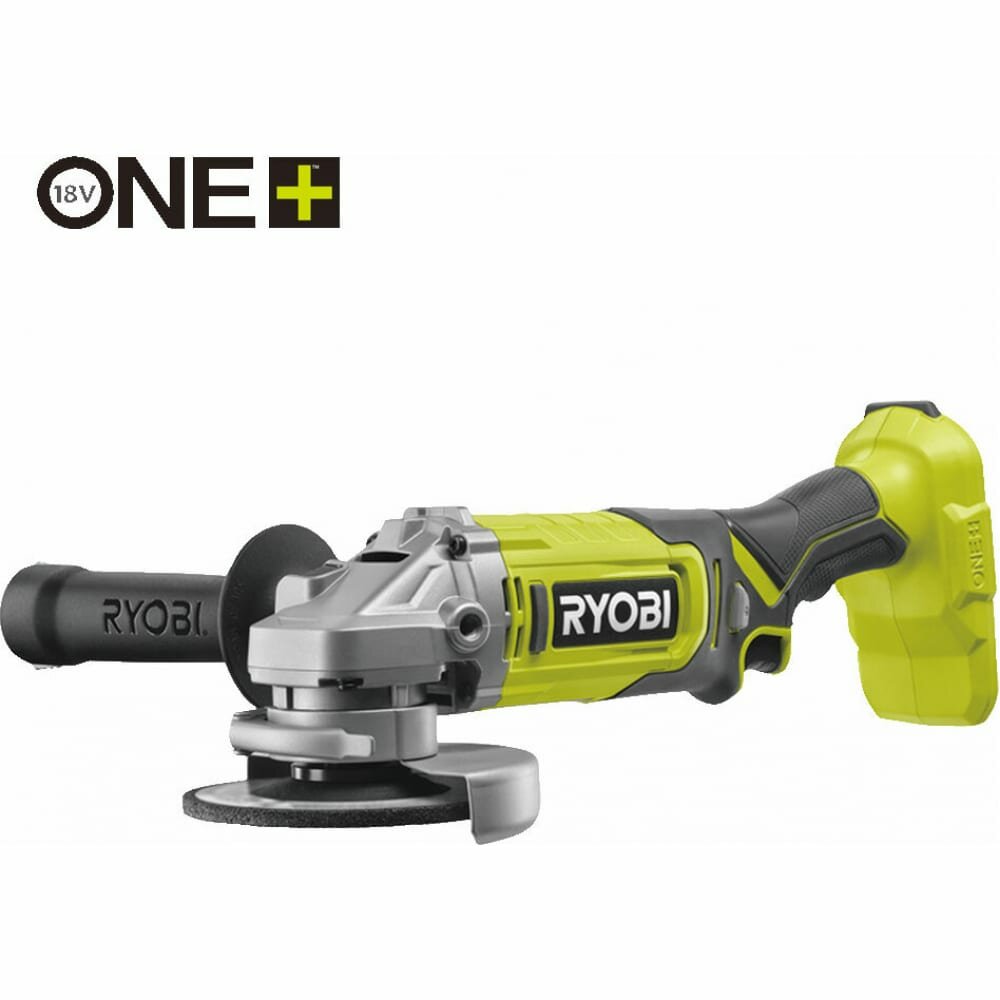 Углошлифмашина Ryobi ONE+ RAG18125-0 125 мм, 18 В, щеточный двигатель, без аккумулятора, с регулировкой кожуха без инстр