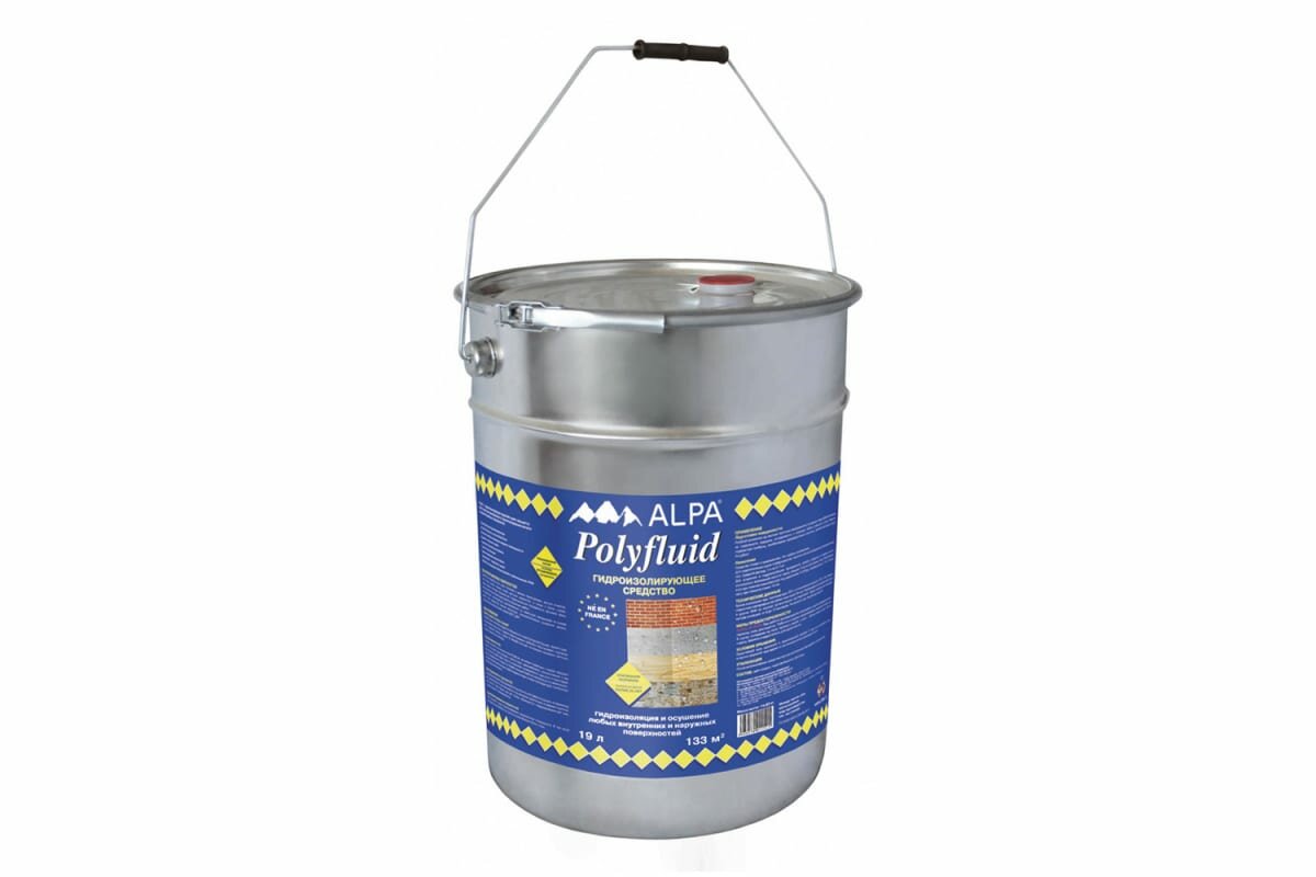 Гидроизолирующее средство ALPA Polyfluid защита от влаги 19л