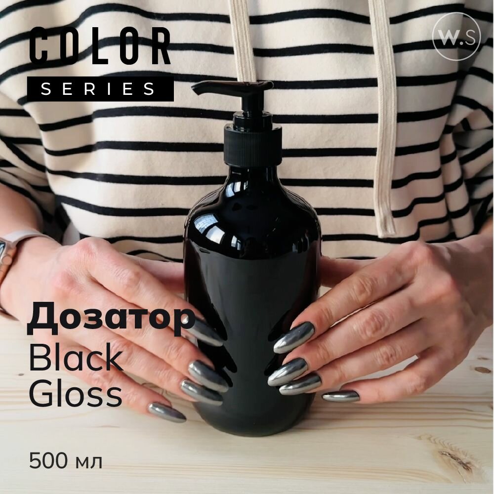 Бутылка с дозатором Black Gloss