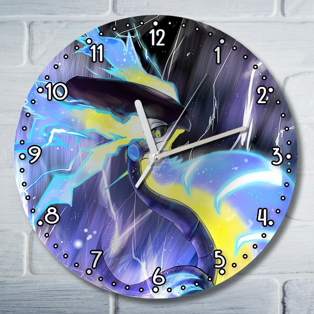 Настенные часы УФ "аниме покемон (Scarlet и Violet, пикачу, чармандер, сквиртл) - 10403"