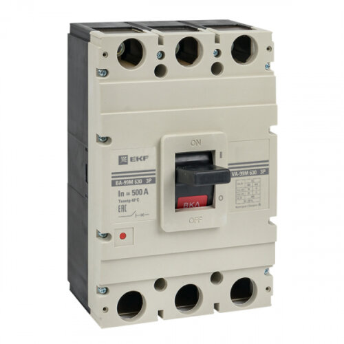 Автоматический выключатель силовой Ekf 3п 630/500А 50кА ВА-99М PROxima, mccb99-630-500m