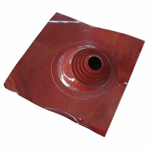 Кровельный проход везувий №17 (д.75-200мм, 455х455мм) угл, силикон, Красный