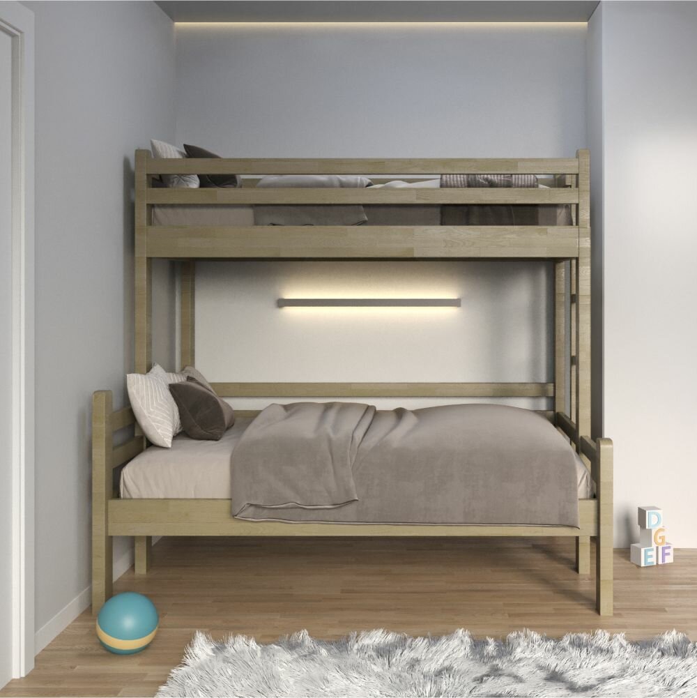 Детская двухъярусная кровать 90x200 Орленок цвет Бук