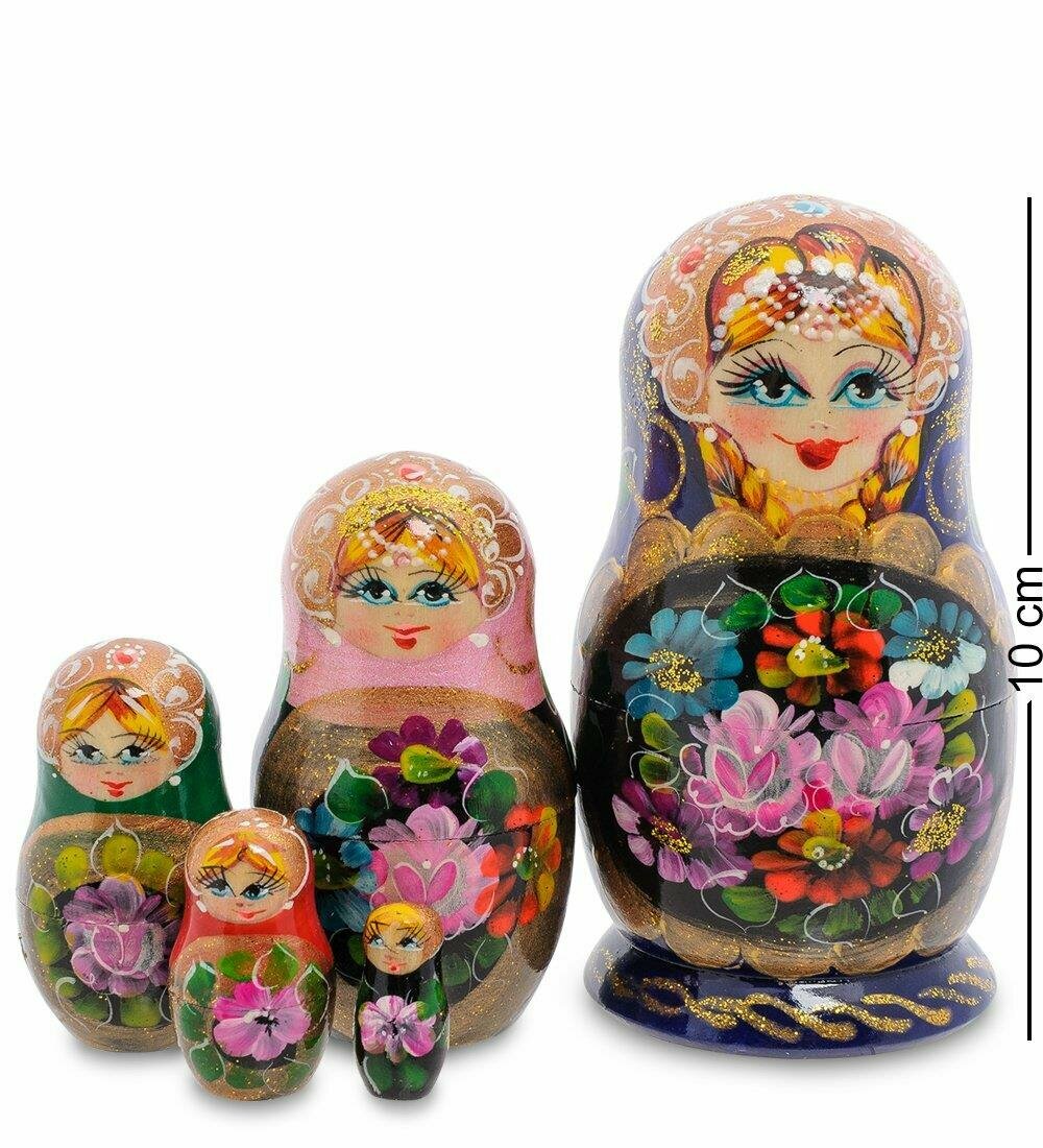 Матрешка 5м "Алевтина" мал. A2143171 Народные промыслы, Дерево липа, краски, лак