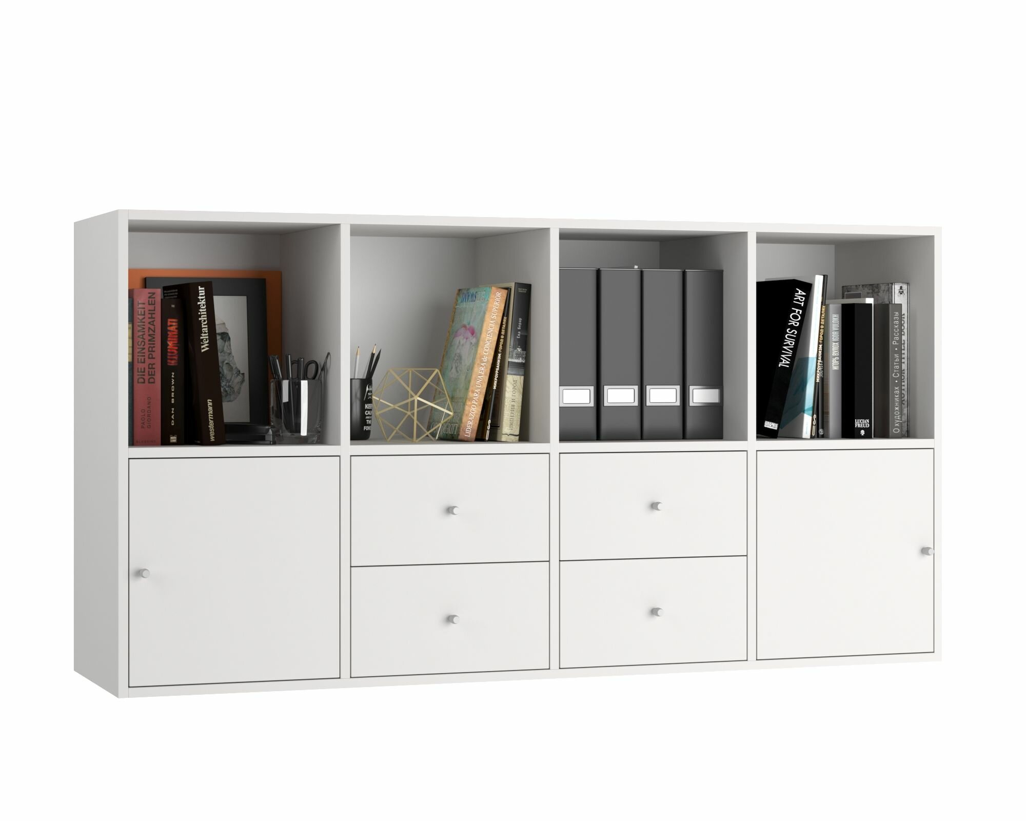 Стеллаж для книг "Билли 23" 147х77х39, белый