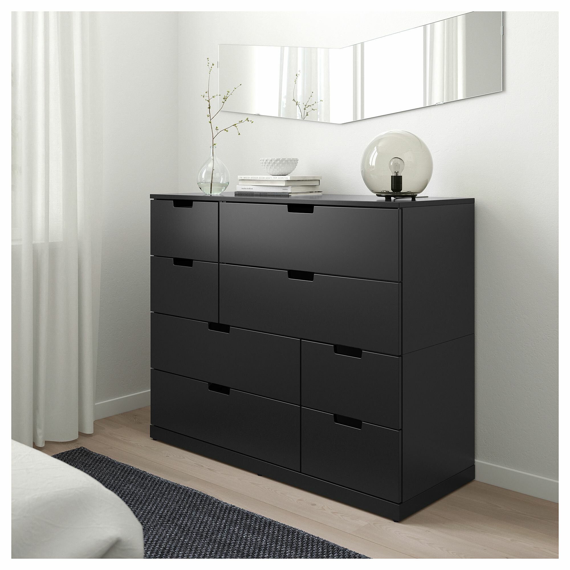 Комод с выдвижными ящиками Мебель на Руси "Генри 13" 90х90х45 Черный