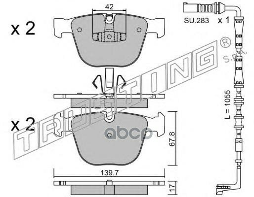 К-т дисков. тормоз. колодок BMW 7 ( F01, F02, F03, F04) -08.2009 Trusting арт. 7897W
