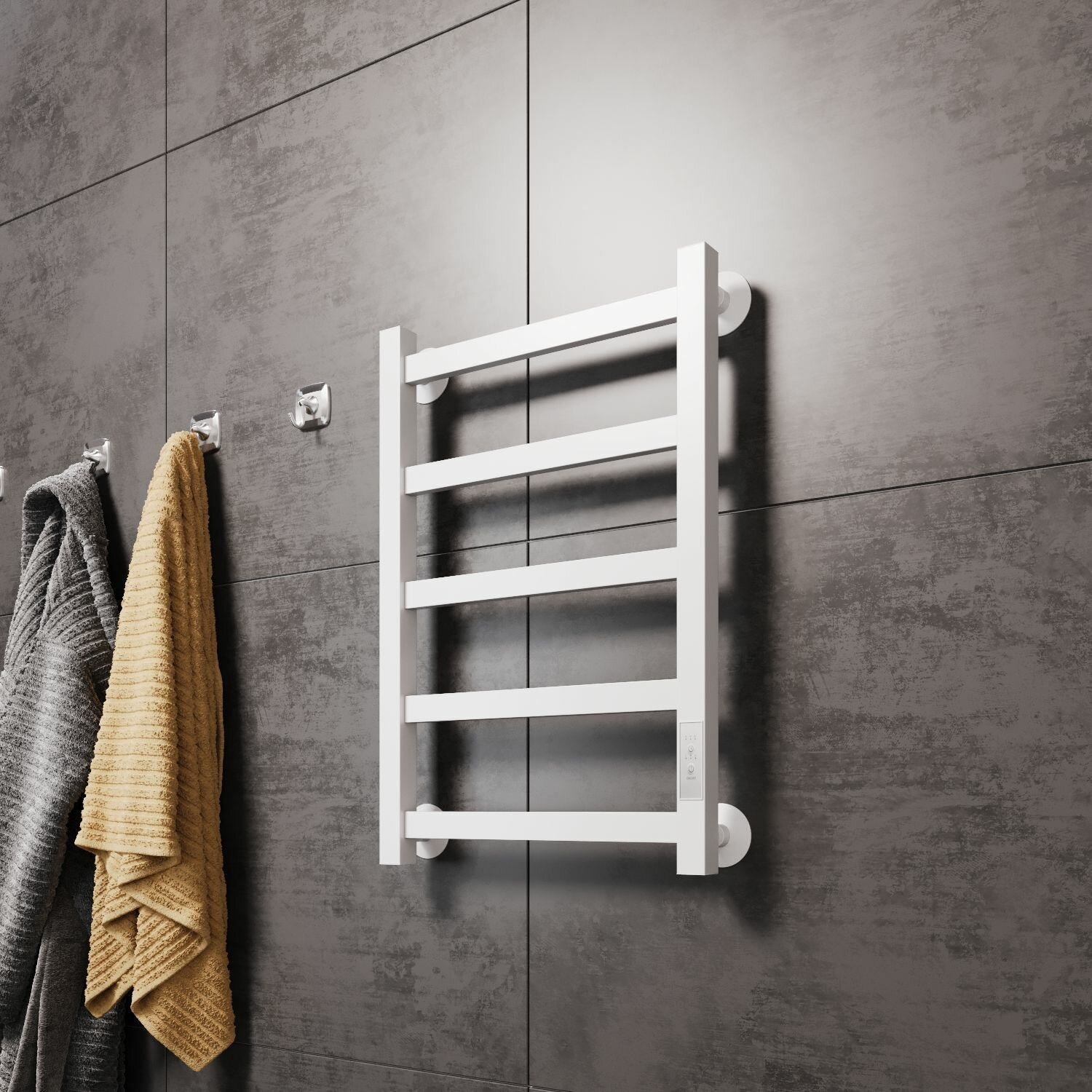 Полотенцесушитель электрический Маргроид В81/10 60х40, профильный, таймер, белый