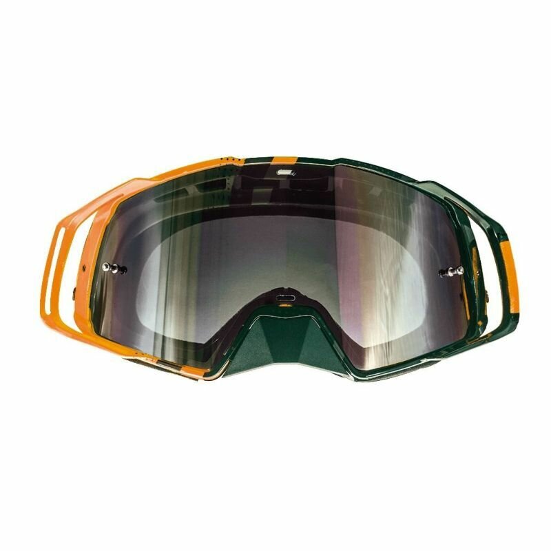 Кроссовые очки ( мотоочки или мотомаска ) MT MX GOGGLE STRIPES (Black Orange) ( антизапотевающие antifog )