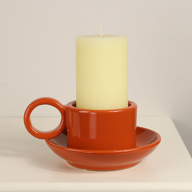 Керамический подсвечник Adelboden 18 см оранжевый, Edelman, 1146480-1