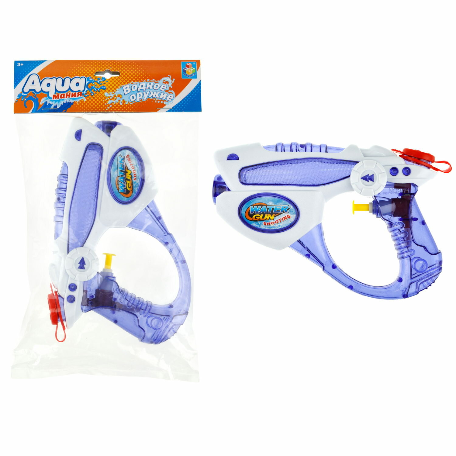 Водное оружие 1toy Аквамания бластер, 18*12*4,5 см, фиолетовый