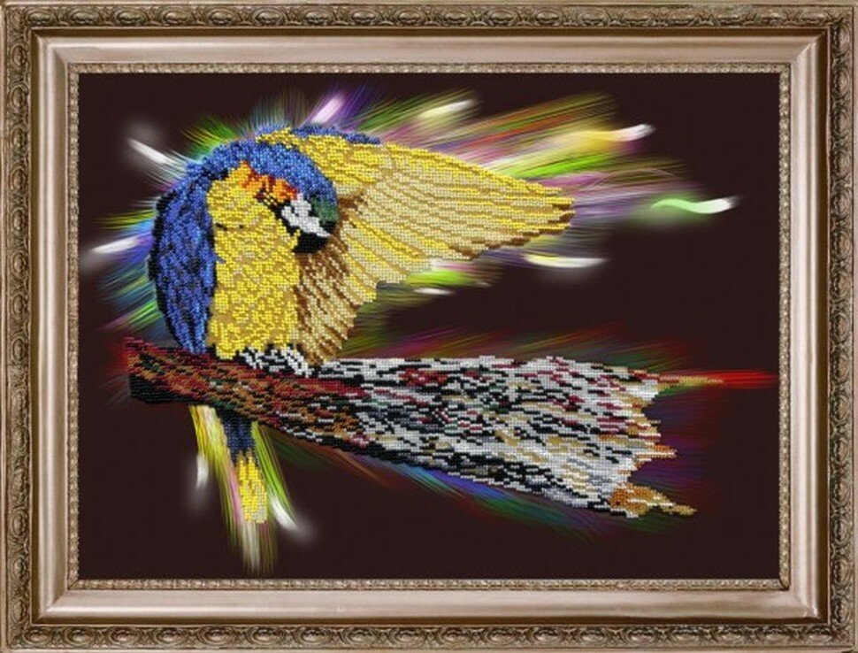 Набор для вышивания Вышиваем бисером #В-51 Пестрый, Вышивка бисером, 36 x 49 см