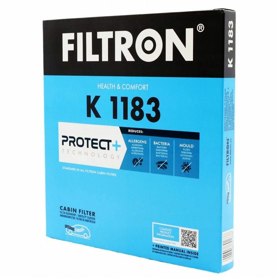Фильтр салонный FILTRON K1183, для TOYOTA RAV4 I и Yaris I, бумажный, пылевой