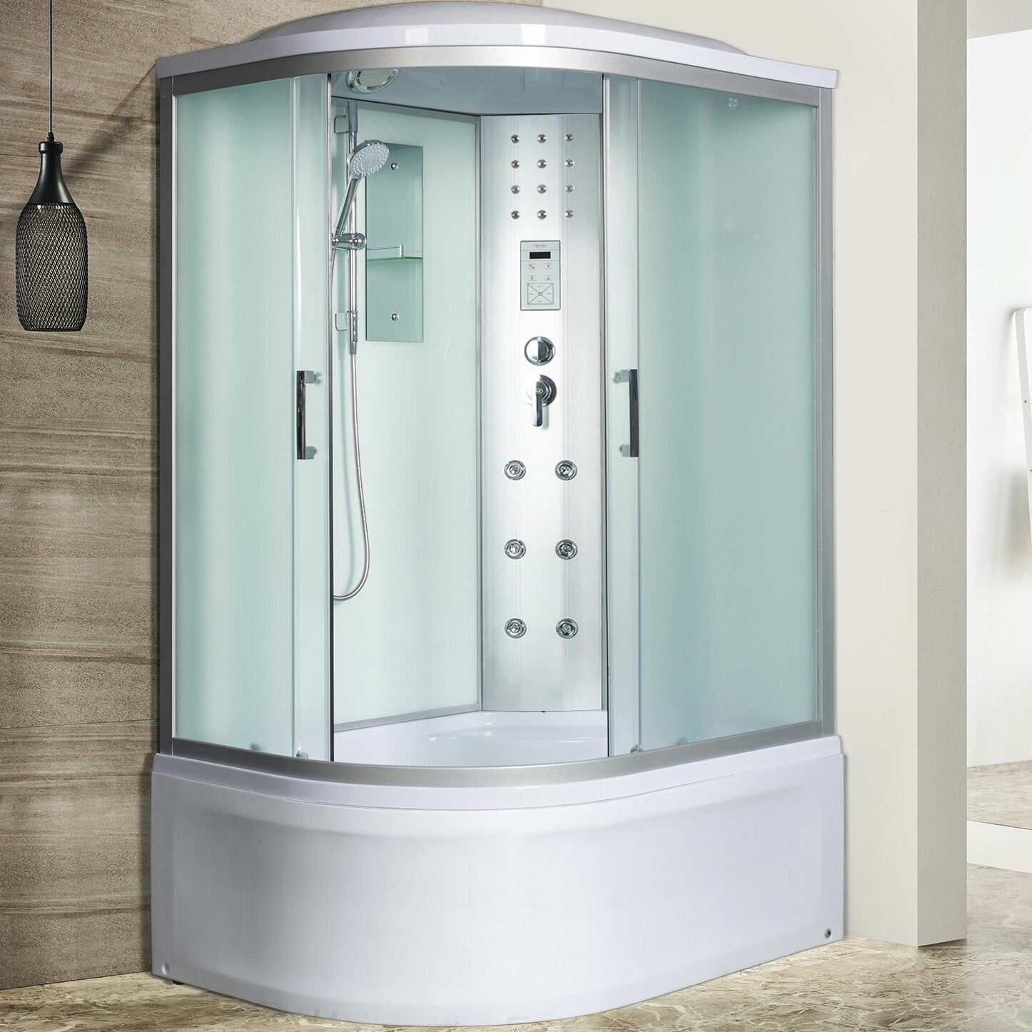 Душевая кабина River DUNAY Правосторонняя, с крышей, матовая 110/80/44