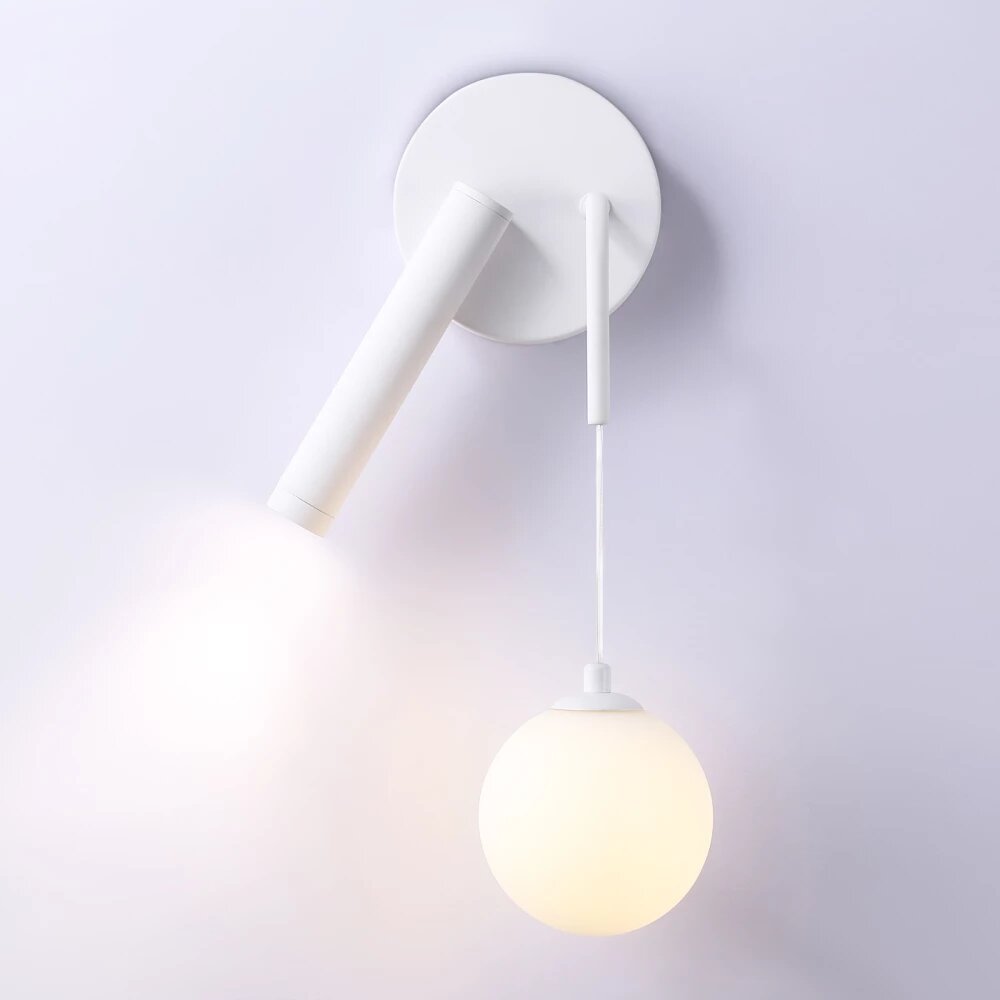 Настенный светодиодный светильник со сменной лампой FL66383/2 WH белый 2W 4200K+G9 500*120*120