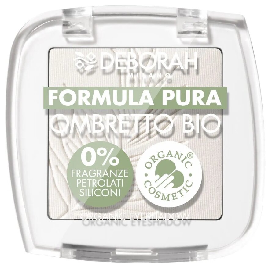 Тени для век Deborah Milano Formula Pura Ombretto Bio, тон 01 Белый, 2,5 гр