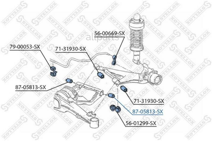 STELLOX 8705813SX сайлентблок зад балки!\ BMW 7 E32/5 E34 87-95