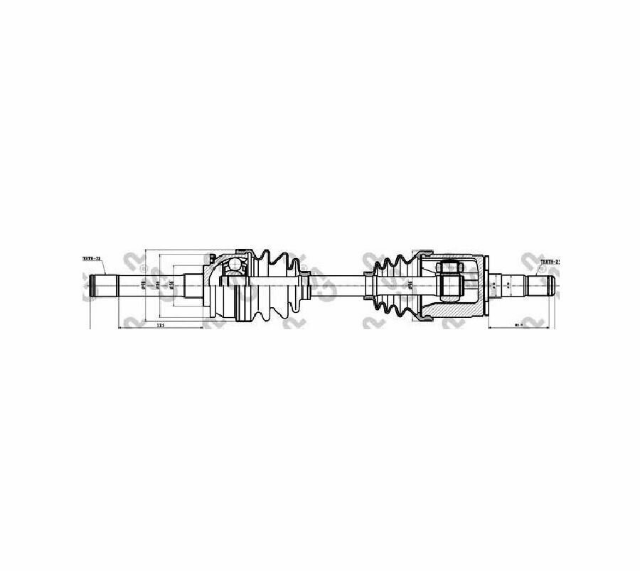 Привод в сборе MITSUBISHI PAJERO II/SPORT/L200 III 2.4-3.5 90-09 пер. лев.