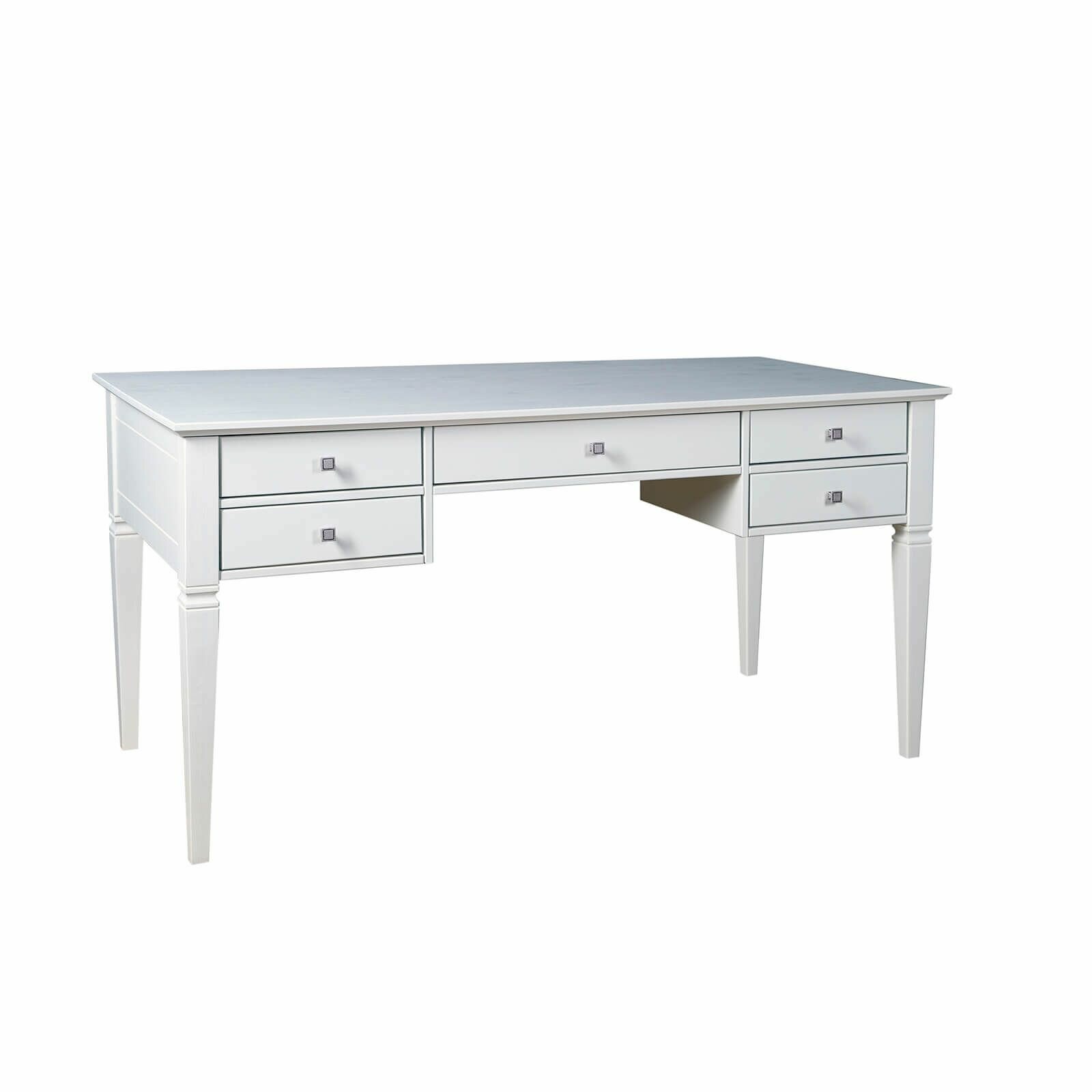 Стол письменный ММЦ Кабинет Ольса 005 (белый лак) из массива сосны