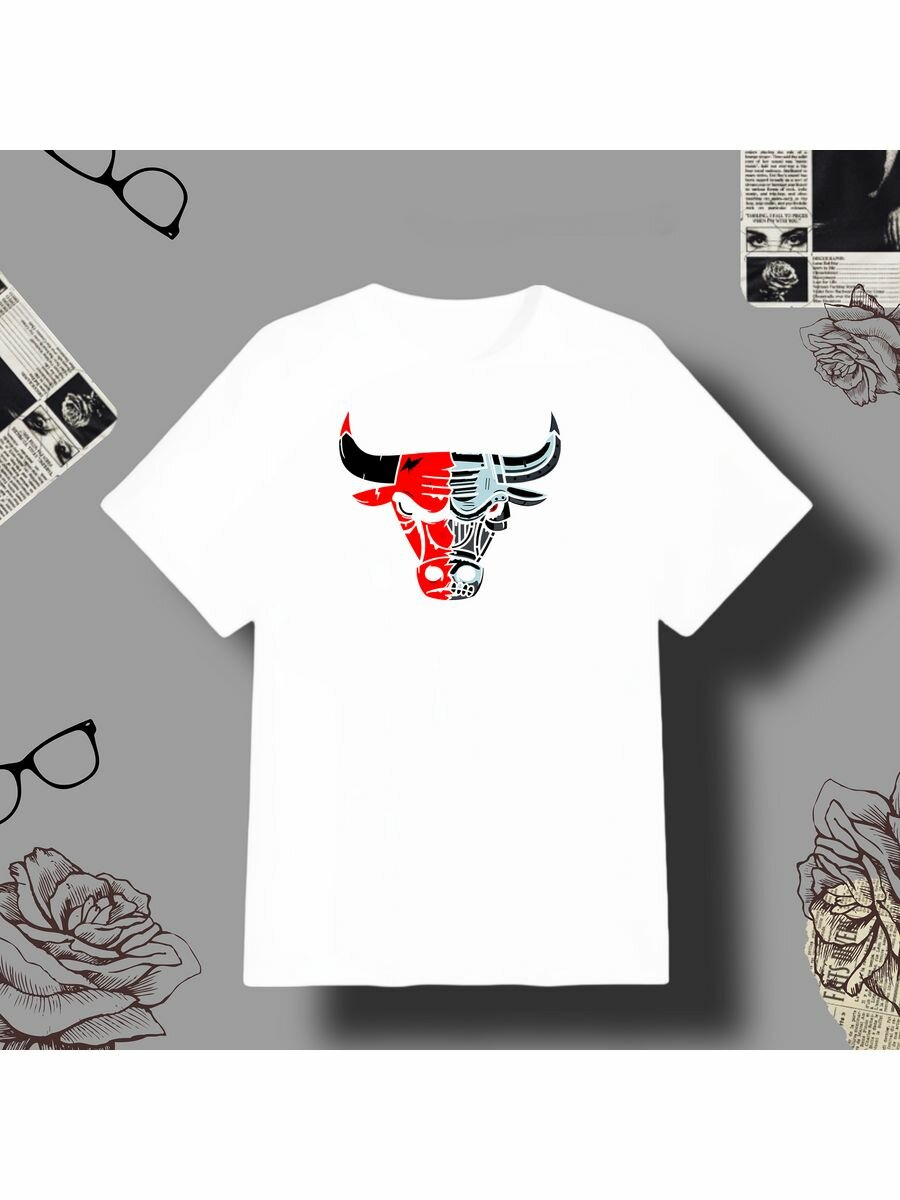 Футболка красный бык chicago bulls