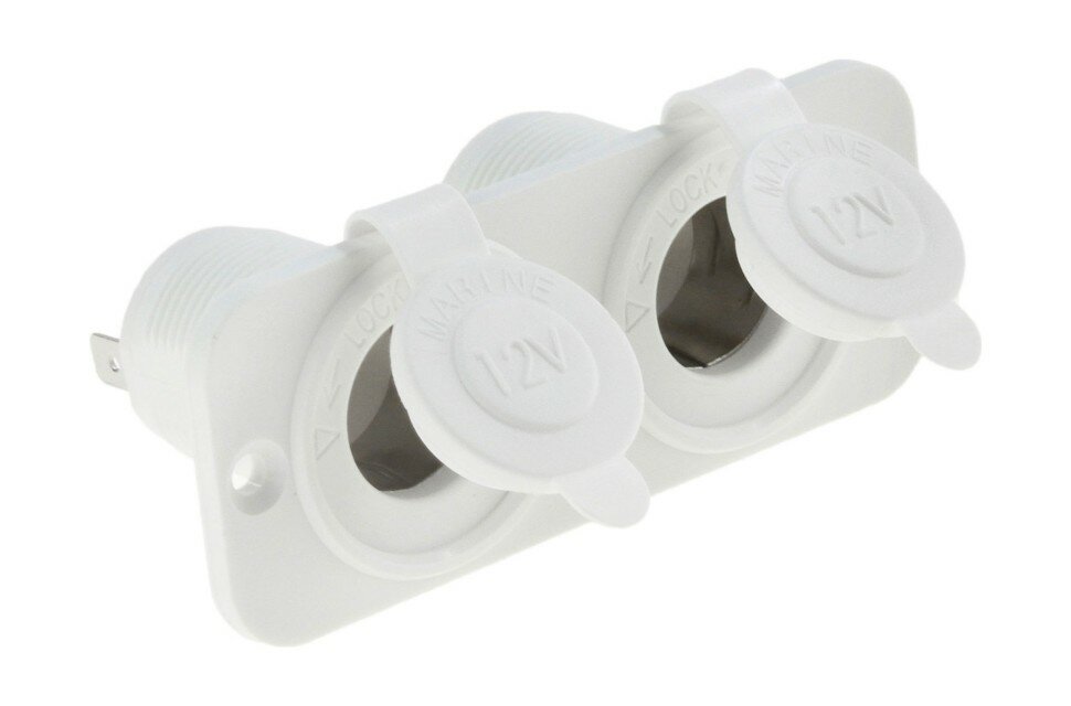 Панель с двумя разъёмами прикуривателя, белая (Москва)