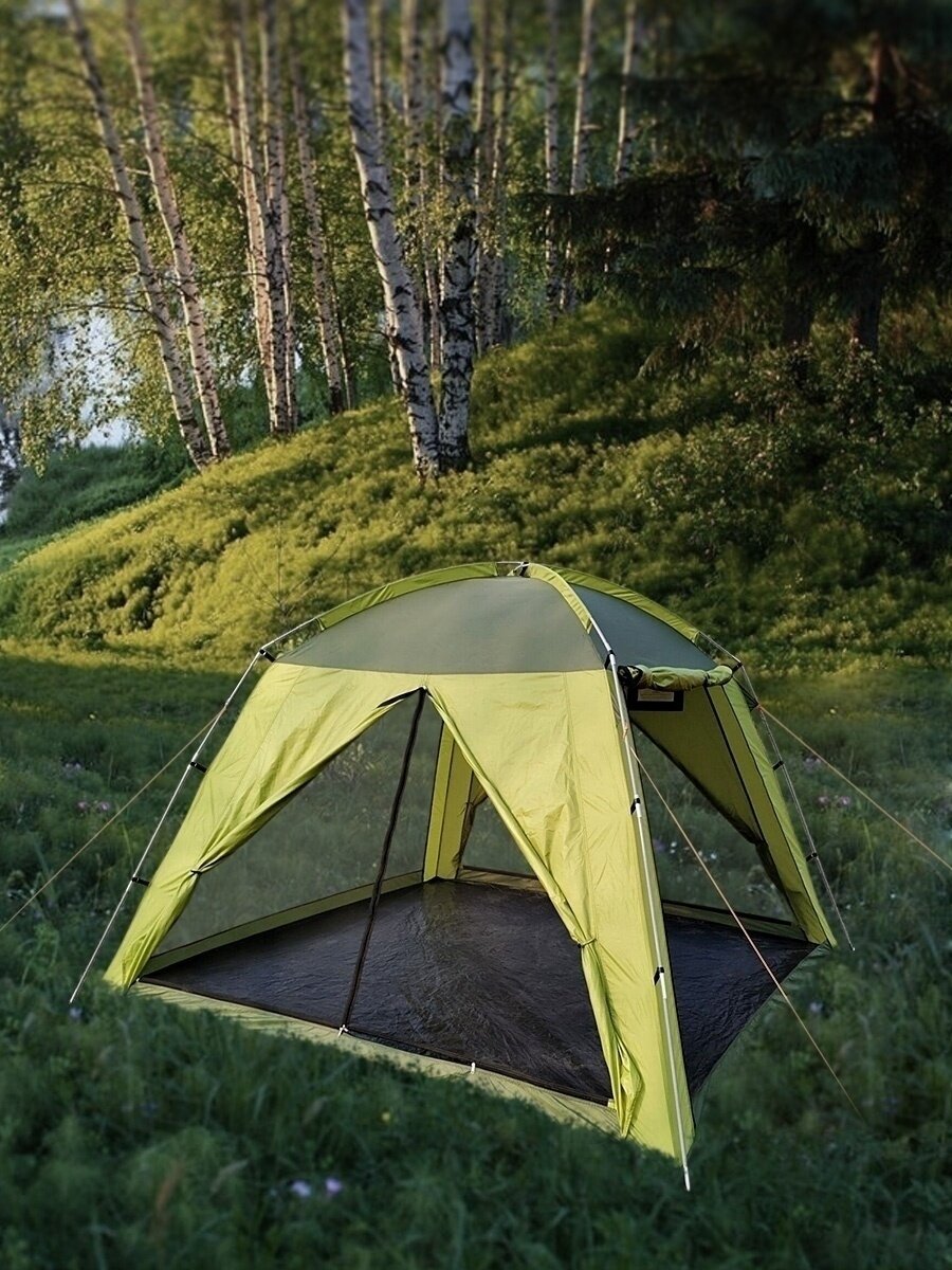 Шатер палатка туристическая с полом для дачи и кемпинга