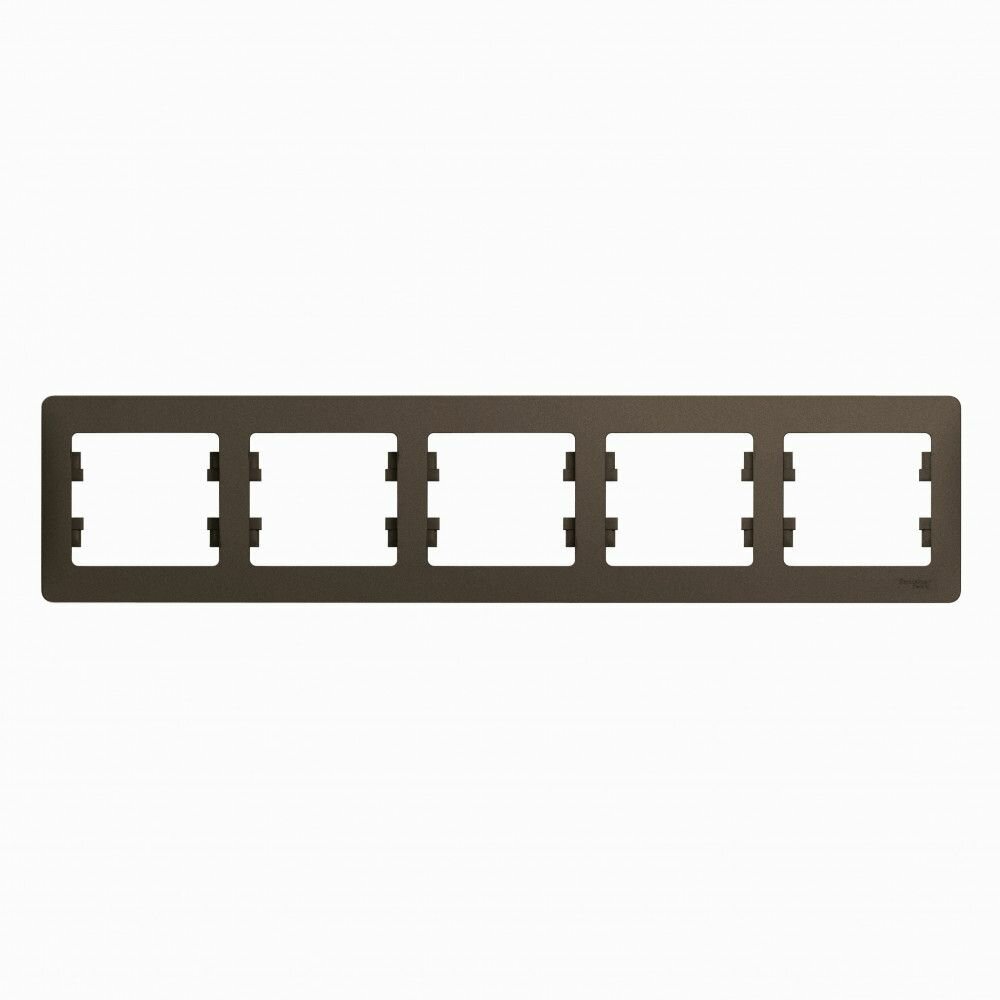 Glossa Шоколад Рамка 5-ая, горизонтальная, Systeme Electric, GSL000805