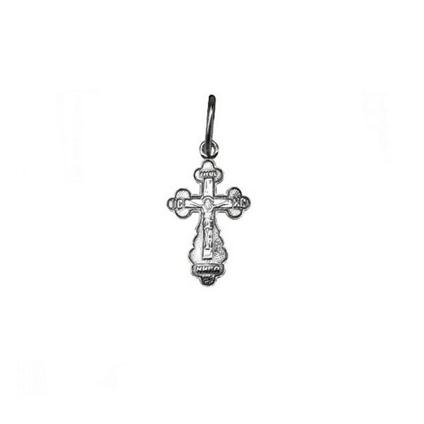 Крестик, серебро, 925 проба, родирование