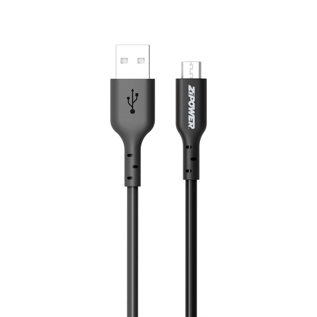 Кабель USB Type-A Micro USB, 3 A быстрая зарядка, 1 м, передача данных 480 Мбит/с, черный, ZIPOWER PM6665