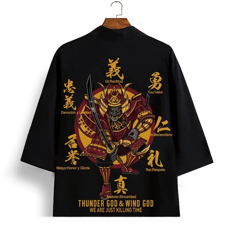 Женское кимоно Tangslady из полиэстера Черный, 34