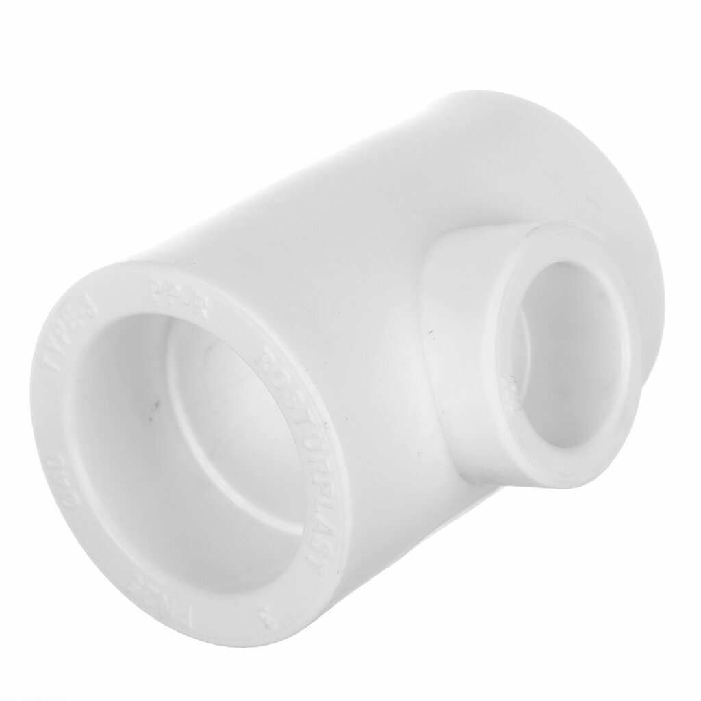 Тройник переходной полипропилен, 40х32х32 мм, белый, РосТурПласт