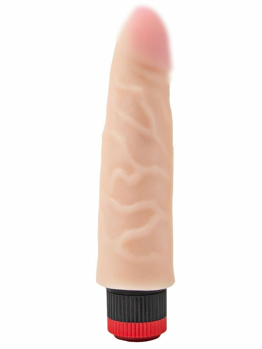 Вибратор-фаллоимитатор из киберкожи, телесный, реалистичный, 20см