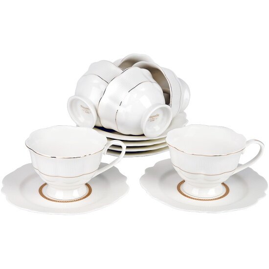 Чайный набор Nouvelle на 6 персон White chic, 190 мл, 12 предметов(0970019)