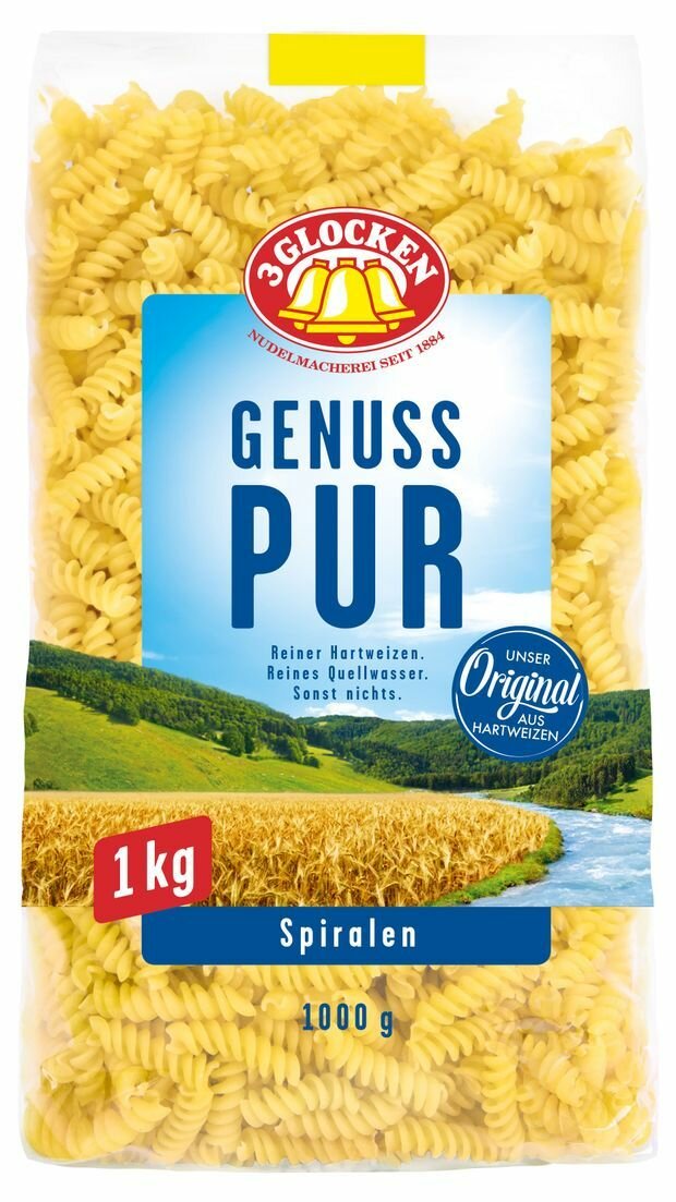 Макаронные изделия Genuss Pur Spiralen Спирали 1 кг x 3 упаковки