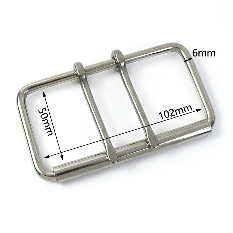 Meetee металлическая пряжка для ремня 52/60/102 мм Silver-102X50mm