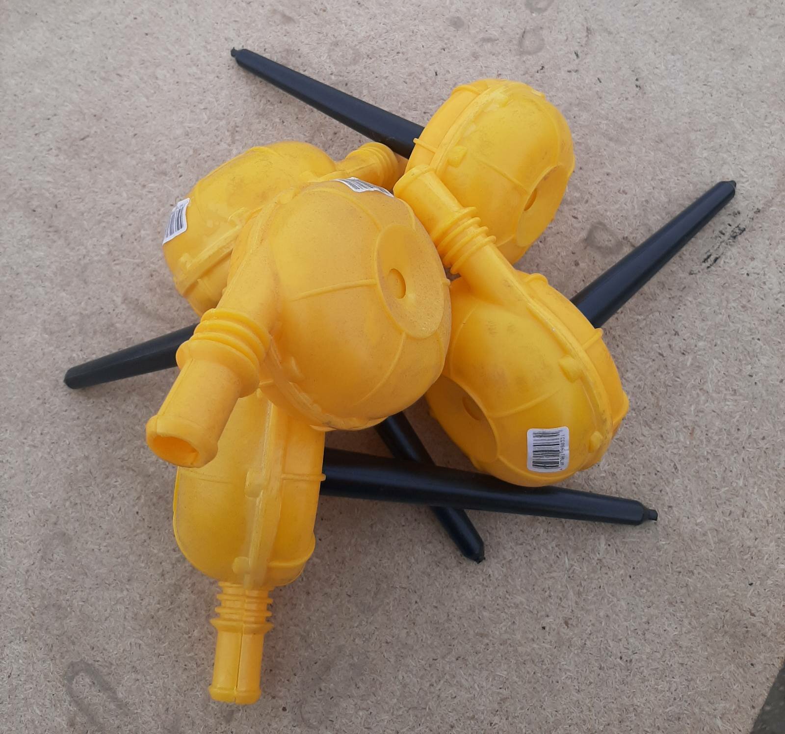 Комплект 6 шт насадка для полива универсальная улитка НПУ-500 ; еврокуб ; теплица ; парник ; шланг для полива ; пластиковая бочка ; улитка ; газон ; орошения ; автополив ; лейка ; поливалва ;