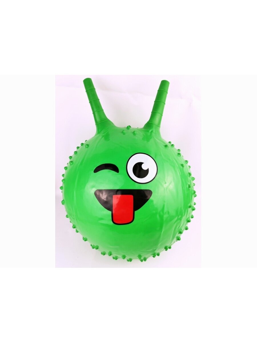 POV TRIC/Мяч-попрыгун 45 см, гимнастический мячик попрыгун, мяч прыгун с рожками, фитбол детский с ручками