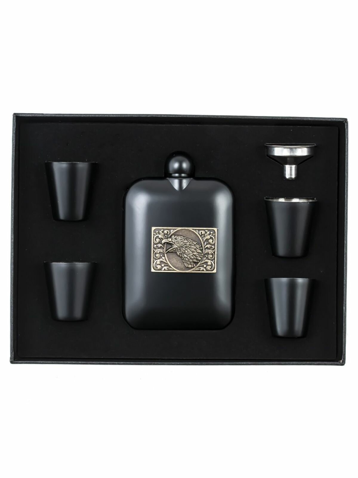 Подарочный набор фляжка с рюмками Remecoclub металлический