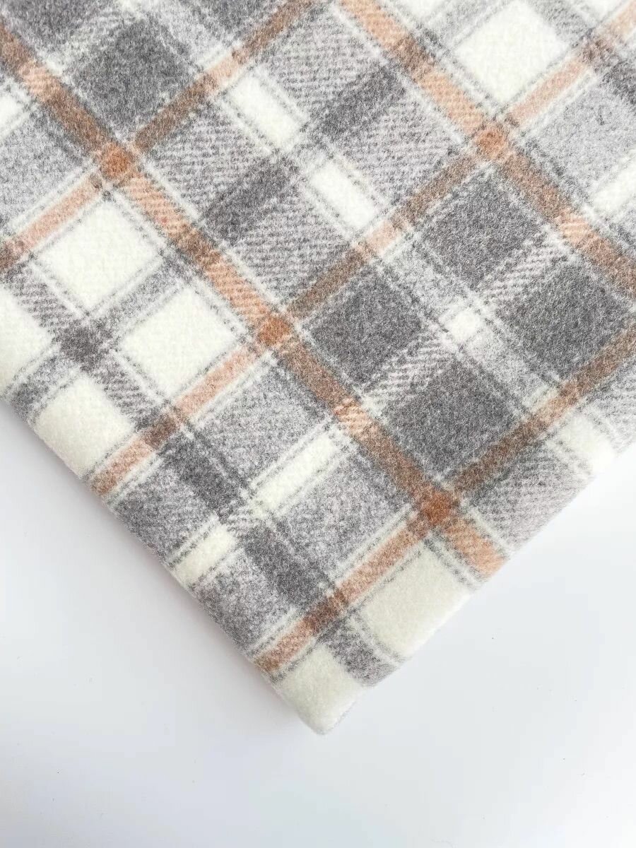 Ткань костюмно-пальтовая Клетка "Фуле", 480 гр/м2, ширина 150 см, 1 м