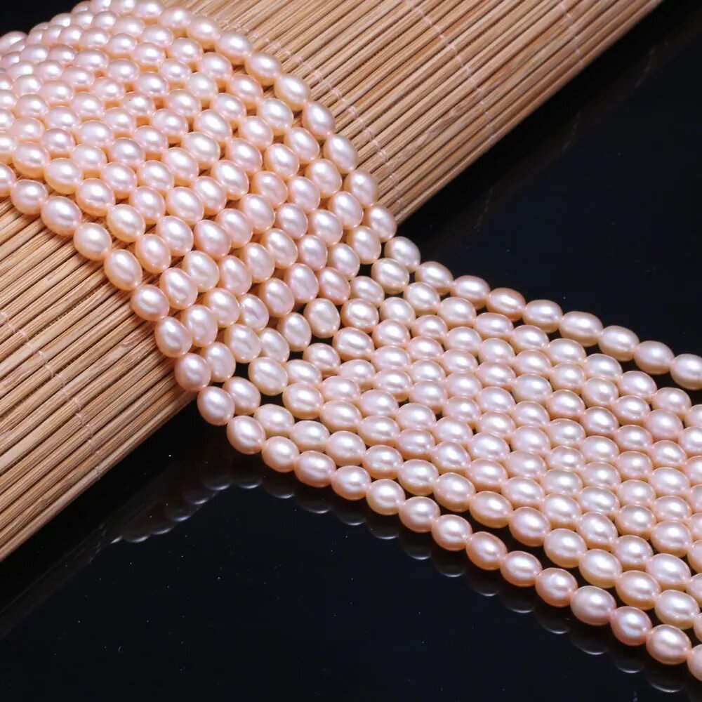 Женские бусины из натурального пресноводного жемчуга AAA Бежевый, Purple