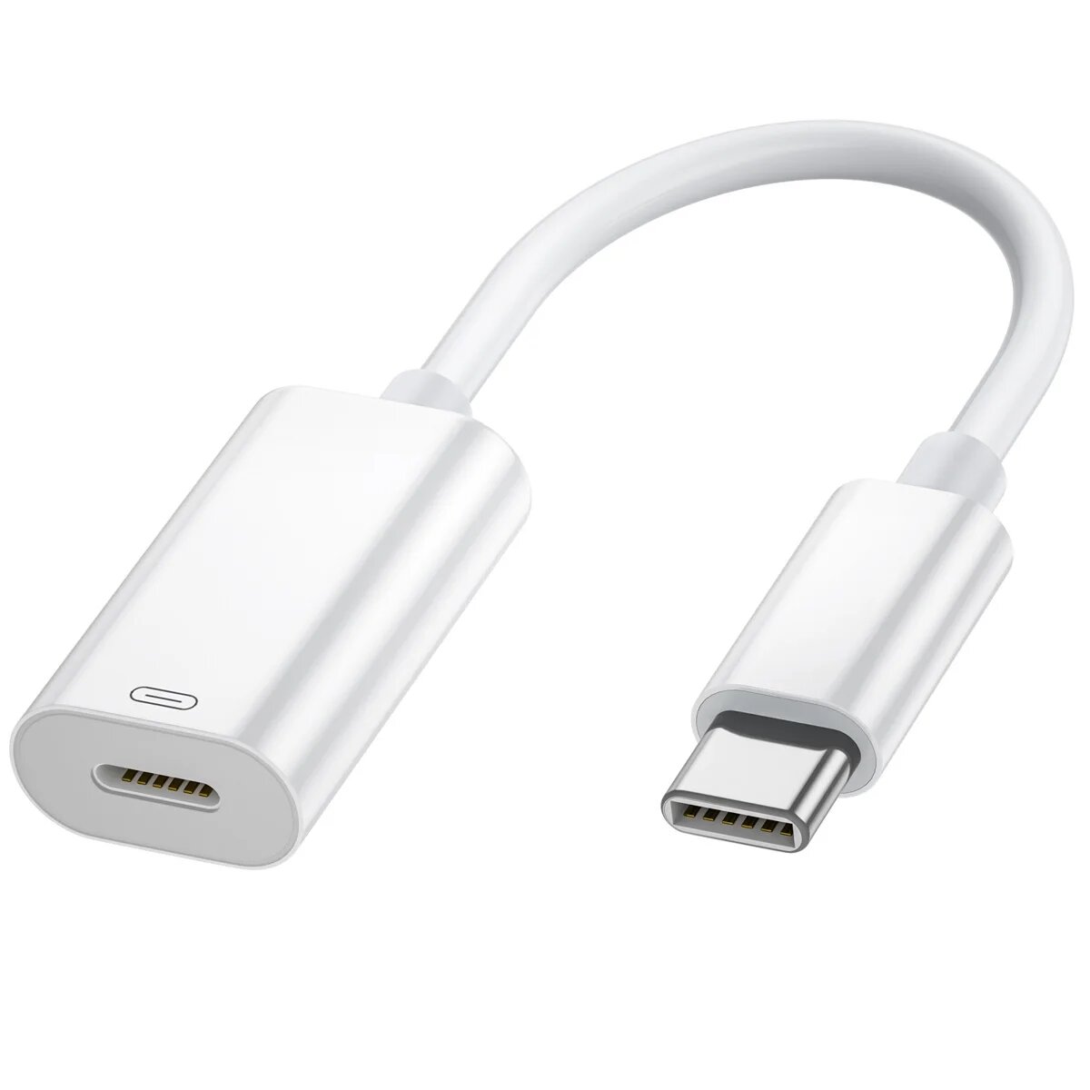 Аудиоадаптер USB C для наушников Lightning с зарядными данными, конвертер для наушников Lightning типа C «папа-мама» для iPhone