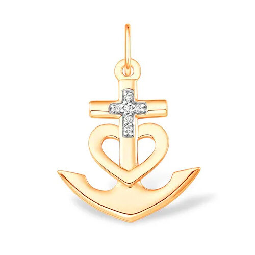 Подвеска, красное золото, 585 проба