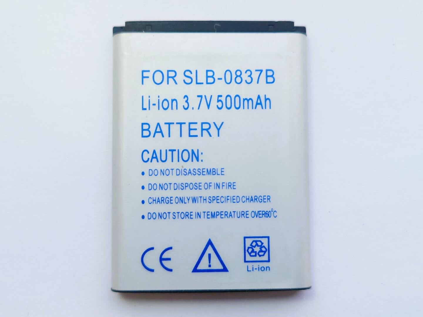Аккумулятор для фото Samsung SLB-0837 B (Digimax L70, Digimax L70B, L83T, NV10, NV15, NV20, NV8, VLUU , NV10, ) 500 мАч