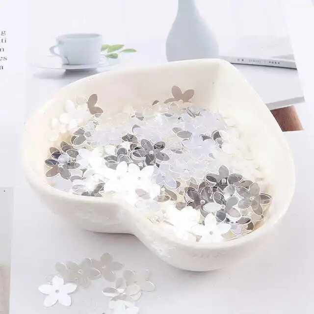 Золотые/матовые цветочные блестки ПВХ Lucky Sewing Clear Crystal