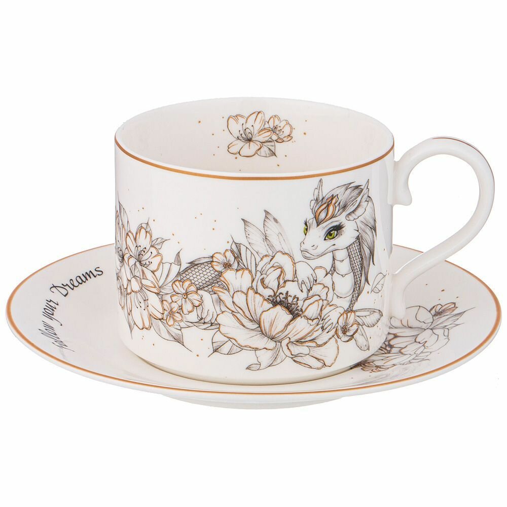 Чайная пара Astrid Trading House "Белый Дракон" 300 мл, 1 персона