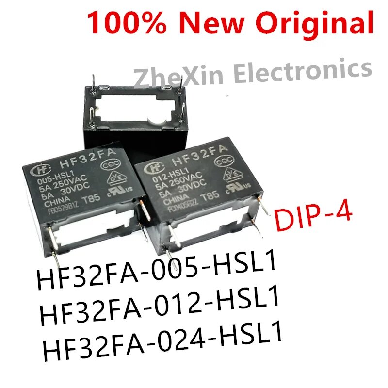 Набор из 10 силовых реле HF32FA/005-HSL1, HF32FA/012-HSL1, HF32FA/024 HF32FA-012-HSL1