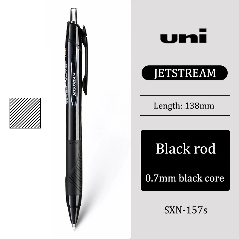Шариковая ручка uni SXN-157S JETSTREAM 0,7 мм Черный, Black black ink
